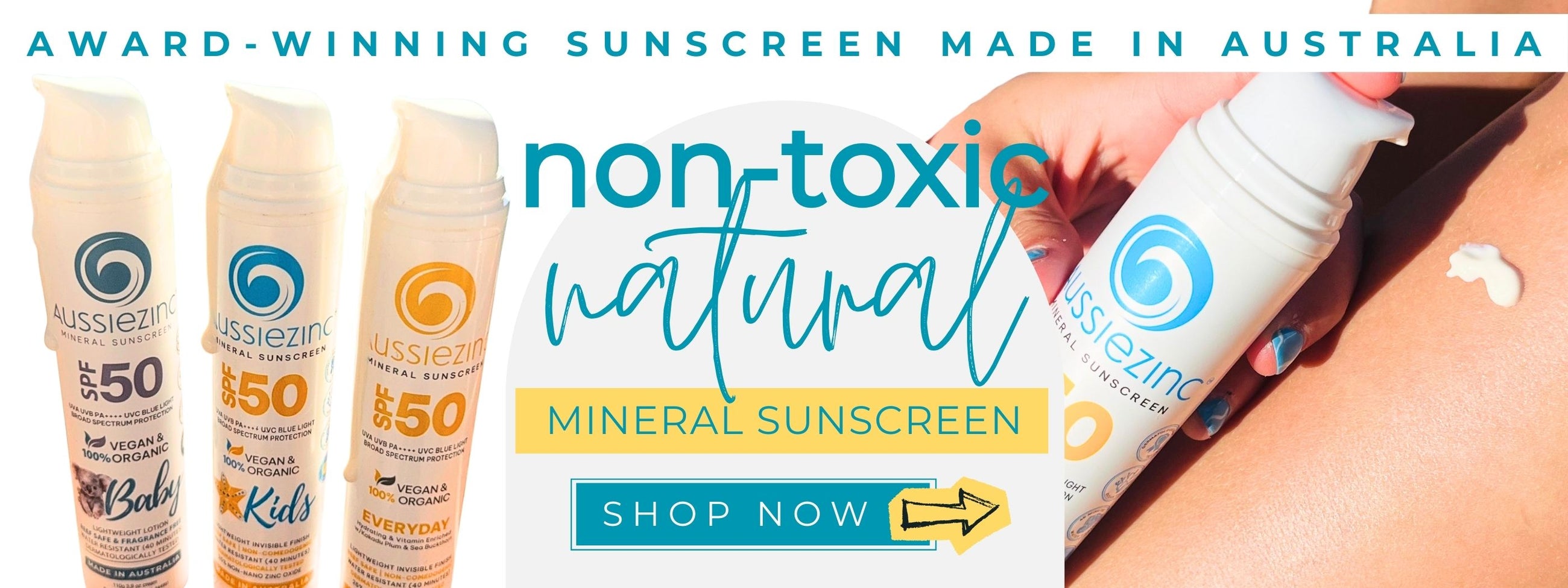 AussieZinc Mineral Sunscreen - 100% Natural, Organic & Vegan