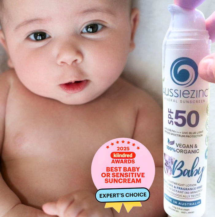 AussieZinc Baby SPF50+ Organic Mineral Zinc Sunscreen - Fragrance Free
